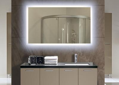 China Home Illuminated Bathroom Mirror , Customized Rectangle Mirror With Lights for sale