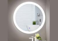 China Anti Fog Smart LED Bathroom Mirror , Round Illuminated Bathroom Mirror for sale