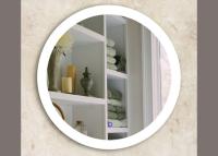 China Anti Fog Smart LED Bathroom Mirror , Round Illuminated Bathroom Mirror for sale
