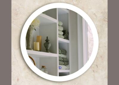 China Anti Fog Smart LED Bathroom Mirror , Round Illuminated Bathroom Mirror for sale