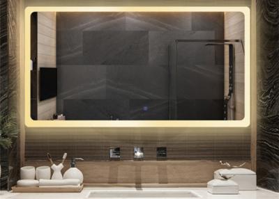 China Classic Smart LED Bathroom Mirror Rectangle Shape Size Custom For Luxury Hotel for sale