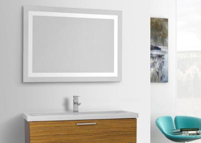 China Modern LED Illuminated Bathroom Mirror / Waterproof Touch Screen Smart Mirror for sale