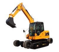 China CE certification 9000kg Crawler & Wheel Excavator Machine With 1 CBM Backhoe Bucket for sale