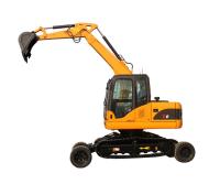 China CE certification 9000kg Crawler & Wheel Excavator Machine With 1 CBM Backhoe Bucket for sale