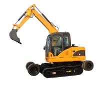 China CE certification 9000kg Crawler & Wheel Excavator Machine With 1 CBM Backhoe Bucket for sale