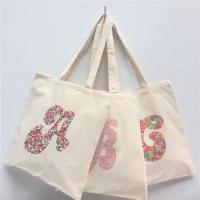 China Personalized Printing Monogram Canvas Tote Jumbo Bags DIY Drawing for sale