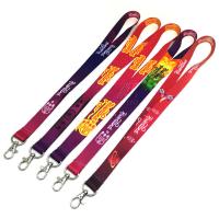 China Custom Heat Transfer Printed Lanyards with Logo 90cm Polyester Promotional ID Card Strap for sale