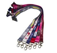 China Custom Heat Transfer Printed Lanyards with Logo 90cm Polyester Promotional ID Card Strap for sale