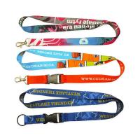 China Custom Heat Transfer Printed Lanyards with Logo 90cm Polyester Promotional ID Card Strap for sale