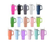 China Custom Logo 40oz 304 Stainless Steel Vacuum Flask Water Bottle with Handle for Car Cup Holder for sale