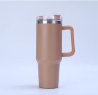 China 40oz 1200ml Double Wall Vacuum Insulated Stainless Steel Tumbler Car Cup with Handle and Lid for sale