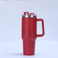 China 40oz 1200ml Double Wall Vacuum Insulated Stainless Steel Tumbler Car Cup with Handle and Lid for sale