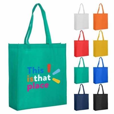 China Custom Non Woven Shopping Bag Tote 60gsm 140gsm CMYK Printing Reusable for sale