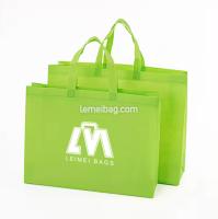 China Custom Printed Washable Non Woven Reusable Grocery Bag 80gsm 120gsm Double Handles for sale