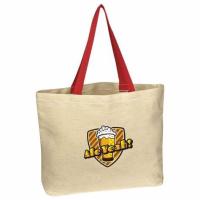 China Custom Printed Canvas Tote Bag 200g Lightweight Reusable Shopping Bag for sale
