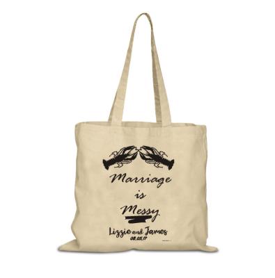 China Custom Printed Canvas Tote Bag 200g Lightweight Reusable Shopping Bag for sale