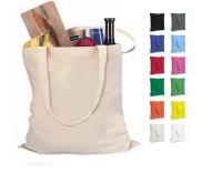 China Custom Printed Canvas Tote Bag 200g Lightweight Reusable Shopping Bag for sale
