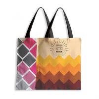 China Custom Canvas Tote Bag 35x40cm Heat Transfer Printing Eco Friendly Shopping Shoulder Bag for sale