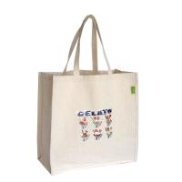 China Promotional Personalized Monogram Canvas Tote Bag Shopping With Printed Logo for sale