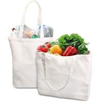 China Eco Friendly Printed Cotton Canvas Totes Bulk Bag With Double Handles for sale