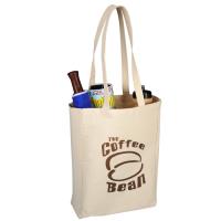 China Eco Friendly Printed Cotton Canvas Totes Bulk Bag With Double Handles for sale