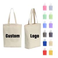 China Natural Plain Gusset Canvas Tote Bag Shopping Bulk Custom Printing for sale