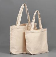 China Natural Plain Gusset Canvas Tote Bag Shopping Bulk Custom Printing for sale