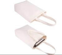 China YISON Heavy Duty Canvas Tote Bag 10x14x5 inch Reusable Shopping Grocery Bag with 20 inch Strap for sale