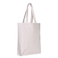 China Blank Black Canvas Tote Bag 6oz to 16oz Heavy Duty Eco Friendly Shopping Bag with Bottom Gusset for sale