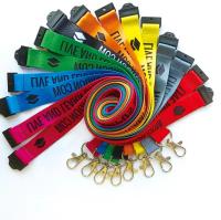 China Dye Sumblimation Flat Polyester Retractable Lanyard Card Holder Full Colors for sale