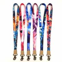 China Plastic Woven Neck Badge Lanyard Retractable Badge Holder Logo Custom for sale