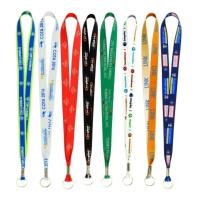 China Plastic Woven Neck Badge Lanyard Retractable Badge Holder Logo Custom for sale
