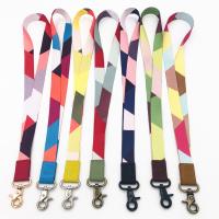 China Plastic Woven Neck Badge Lanyard Retractable Badge Holder Logo Custom for sale