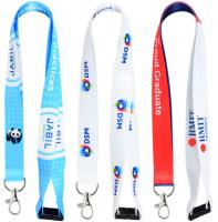 China Flat Blank Polyester Lanyards Heat Transfer Sublimation Custom Rainbow Color for sale