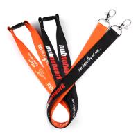 China Safety Breakaway White Polyester Lanyards Customised Company Logo for sale
