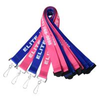 China Safety Breakaway White Polyester Lanyards Customised Company Logo for sale