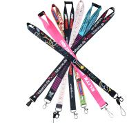 China Safety Breakaway White Polyester Lanyards Customised Company Logo for sale