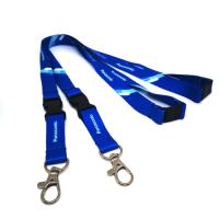 China Colorful Flat Polyester nylon Waterproof Phone Lanyard strap With Hook Buckle Safe Clip for sale