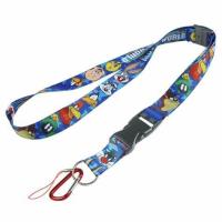 China Custom Polyester Lanyard with Carabiner Bottle Opener 2cm Width Safety Breakaway for sale