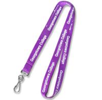 China Custom Polyester Lanyard 1/2x36 inch with Metal J-Hook for Promotional Events for sale