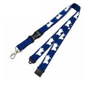 China Personalized Breakaway Flat Polyester Lanyard Plastic Woven Pantone Color for sale