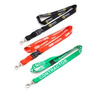 China Custom Logo Flat Woven Polyester Lanyards 2cm x 90cm Badge ID Card Holder for Events for sale