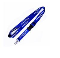 China Custom Logo Flat Woven Polyester Lanyards 2cm x 90cm Badge ID Card Holder for Events for sale
