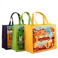 China Custom 120g Laminated Non Woven Shopping Bag Reusable Grocery Tote 30-50cm for sale
