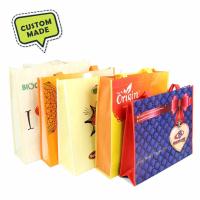 China Custom 120g Laminated Non Woven Shopping Bag Reusable Grocery Tote 30-50cm for sale