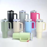 China Insulated Vacuum Sports Bottle Cup Tumbler 30oz 40oz Stainless Steel with Handle Straw for sale