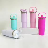 China 30oz Stainless Steel Vacuum Insulated Sports Water Bottle with Straw Leak Proof Tumbler Cup for sale