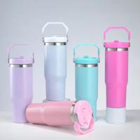 China 30oz Stainless Steel Vacuum Insulated Sports Water Bottle with Straw Leak Proof Tumbler Cup for sale