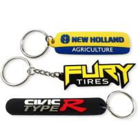 China Personalized Promotional Keychain Badge 2D Rubber PVC Debossed Printing for sale
