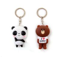 China Custom 3D Soft Silicone Rubber Anime PVC Keychain Holder BPA Free 1000pcs MOQ for sale
